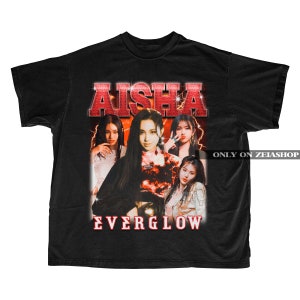 Everglow Aisha Retro 90s Bootleg T-shirt Kpop Shirt Kpop Merch Kpop ...