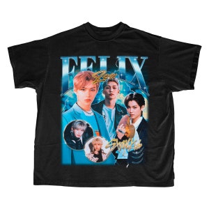 Stray Kids Felix Retro Bootleg T-shirt - Stray Kids Shirt - Kpop Tshirt ...