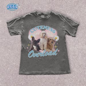 Retro Y2K Dogs T-shirt Cuteness Overload Puppies Graphic T-shirt for ...