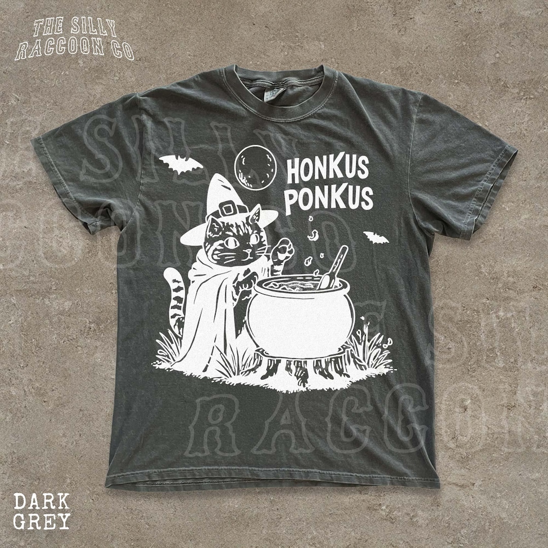 Vintage Halloween Unisex Shirt Honkus Ponkus Funny Cat Tee Spooky ...
