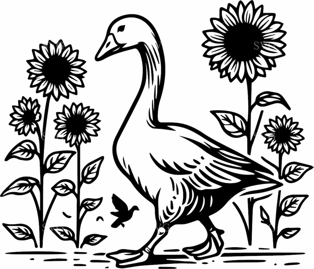 3 Goose SVG – Farmhouse Sunflower Cut File (digital Download) - Etsy