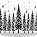 Pine Trees SVG 5 Cut File - Forest Landscape Silhouette for Crafting ...