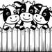 8 Three Cows SVG, 8 Cow Trio Cut File, Farm Fence SVG, Cute Farm ...