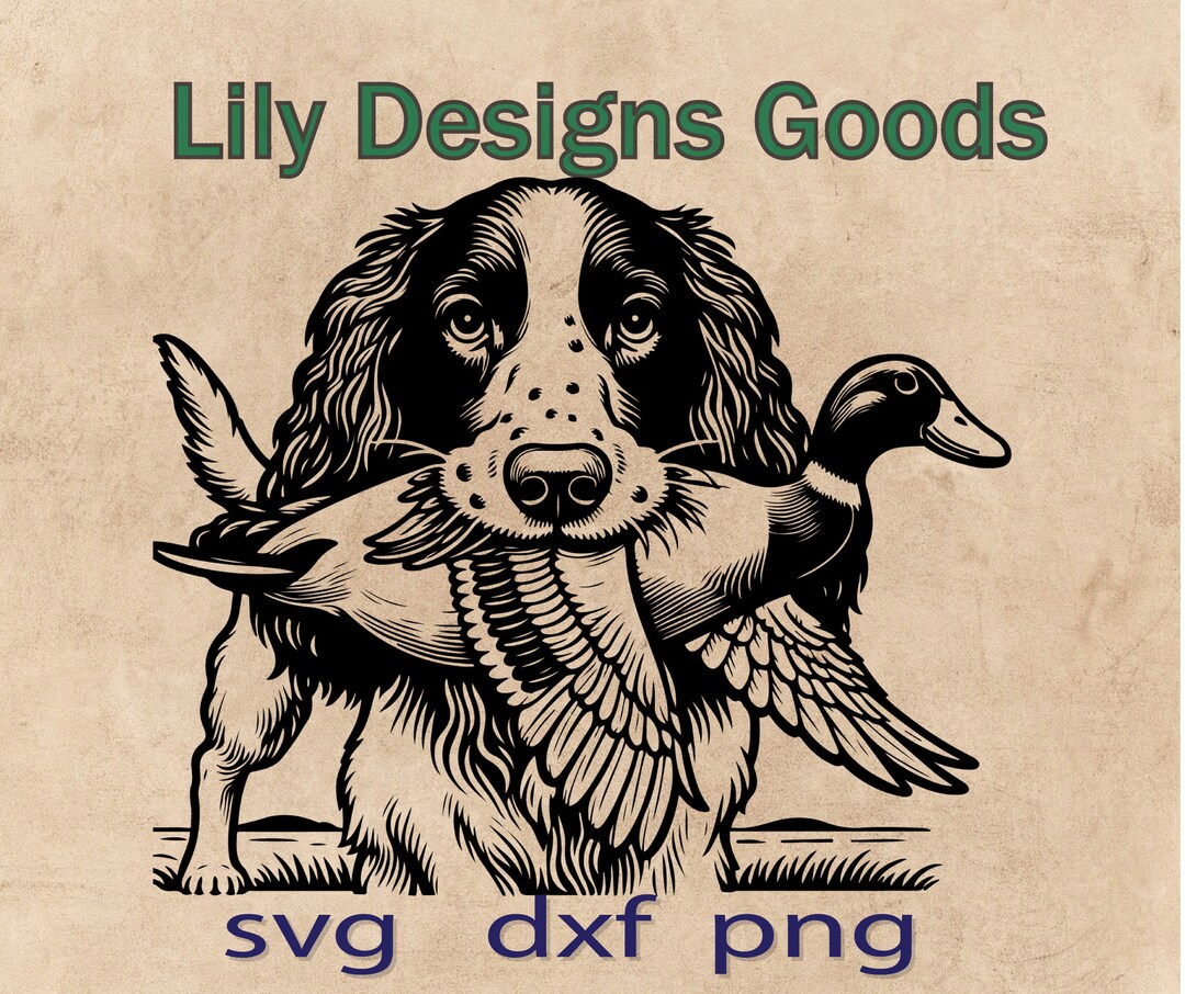 English Springer Spaniel Svg Duck Hunting Svg, Hunter Svg, Hunting ...