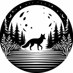 7 Moonlight Forest – 7 Fox SVG Cut File – Mystical Woodland Design for ...