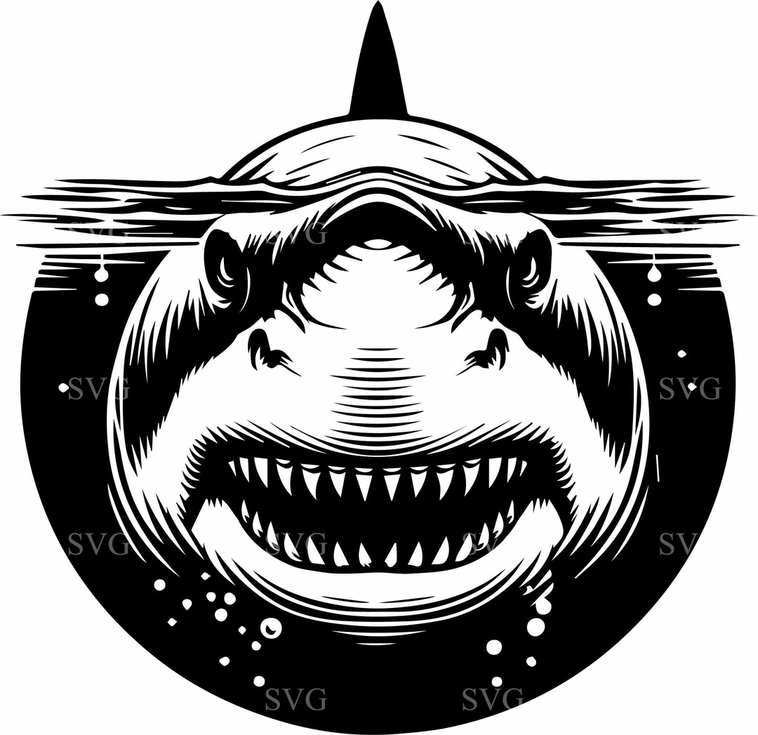 Shark SVG, 5 Ocean Waves Bold Marine Cut File for Cricut and Silhouette ...