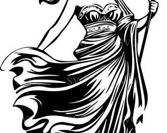 Ancient Goddess SVG 4 Cut File - Diana Artwork With Laurel Spear ...