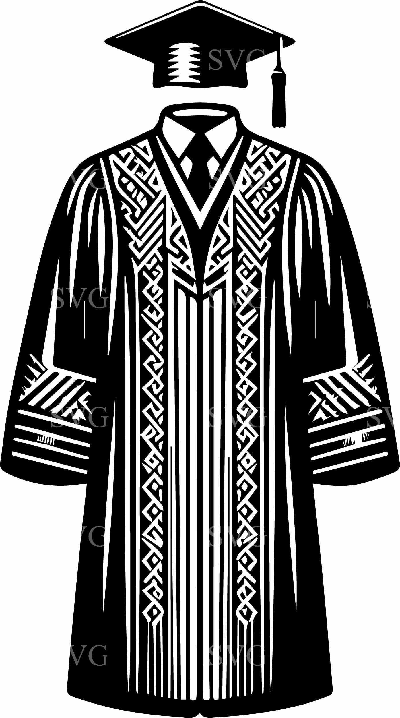 5 Graduation Robe SVG, Cap and Gown Cut File, Class of 2026, Graduate ...