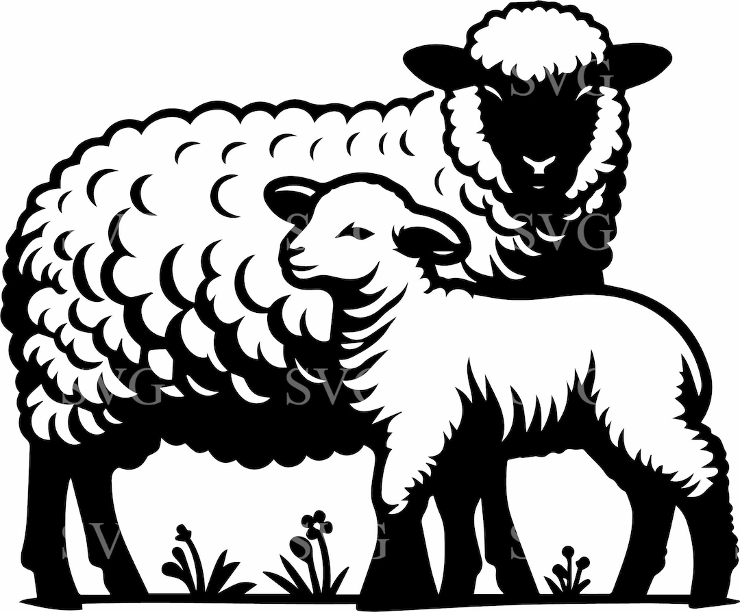 4 Sheep and Lamb SVG 4 Cut File | Farm Animal Clipart for Cricut ...