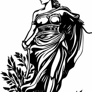Greek Goddess SVG - 4 Elegant Mythology Design - Detailed Feminine Art ...