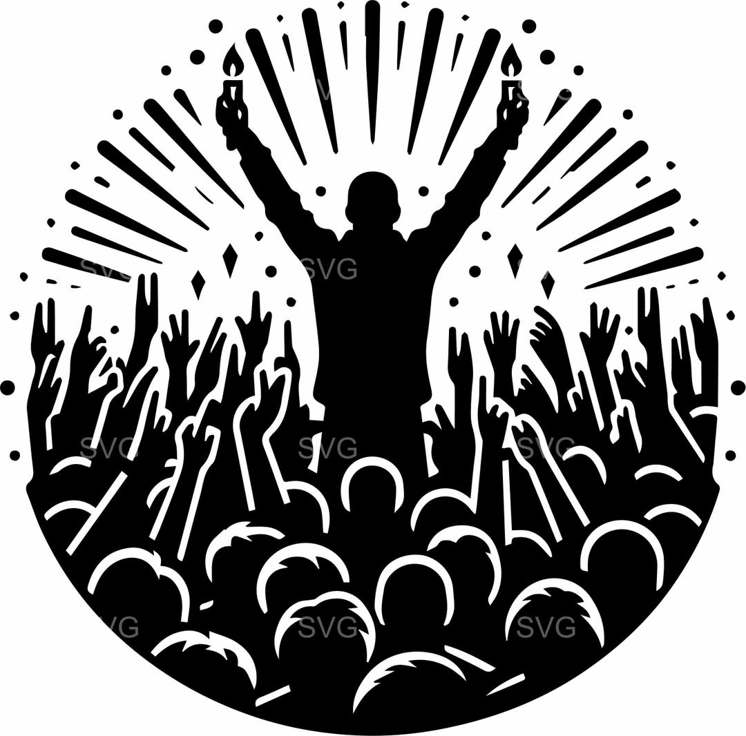 3 Concert Stage SVG - Performer Silhouette Cut File (digital Download ...