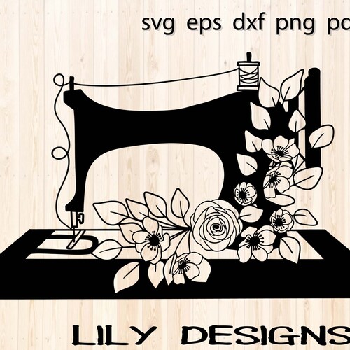 Sewing Machine Zentangle SVG DXF Mandala Sewing Svg Png | Etsy