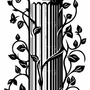 5 Ivy Wrapped Column Clipart – Greek Pillar SVG, Ancient Ruins Cut File ...