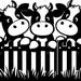 8 Three Cows SVG, 8 Cow Trio Cut File, Farm Fence SVG, Cute Farm ...