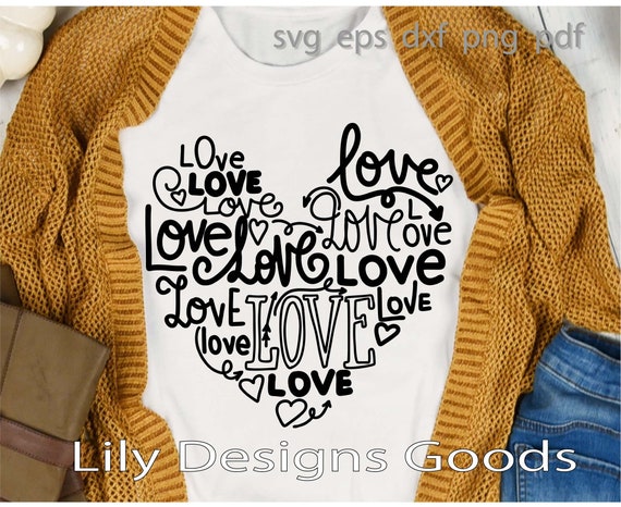 Love Svg Love Typography Svg Valentines Svg Valentines Day - Etsy