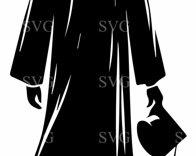 Graduation Man SVG, 5 Male Graduate Silhouette, Class of 2025 Cut File ...