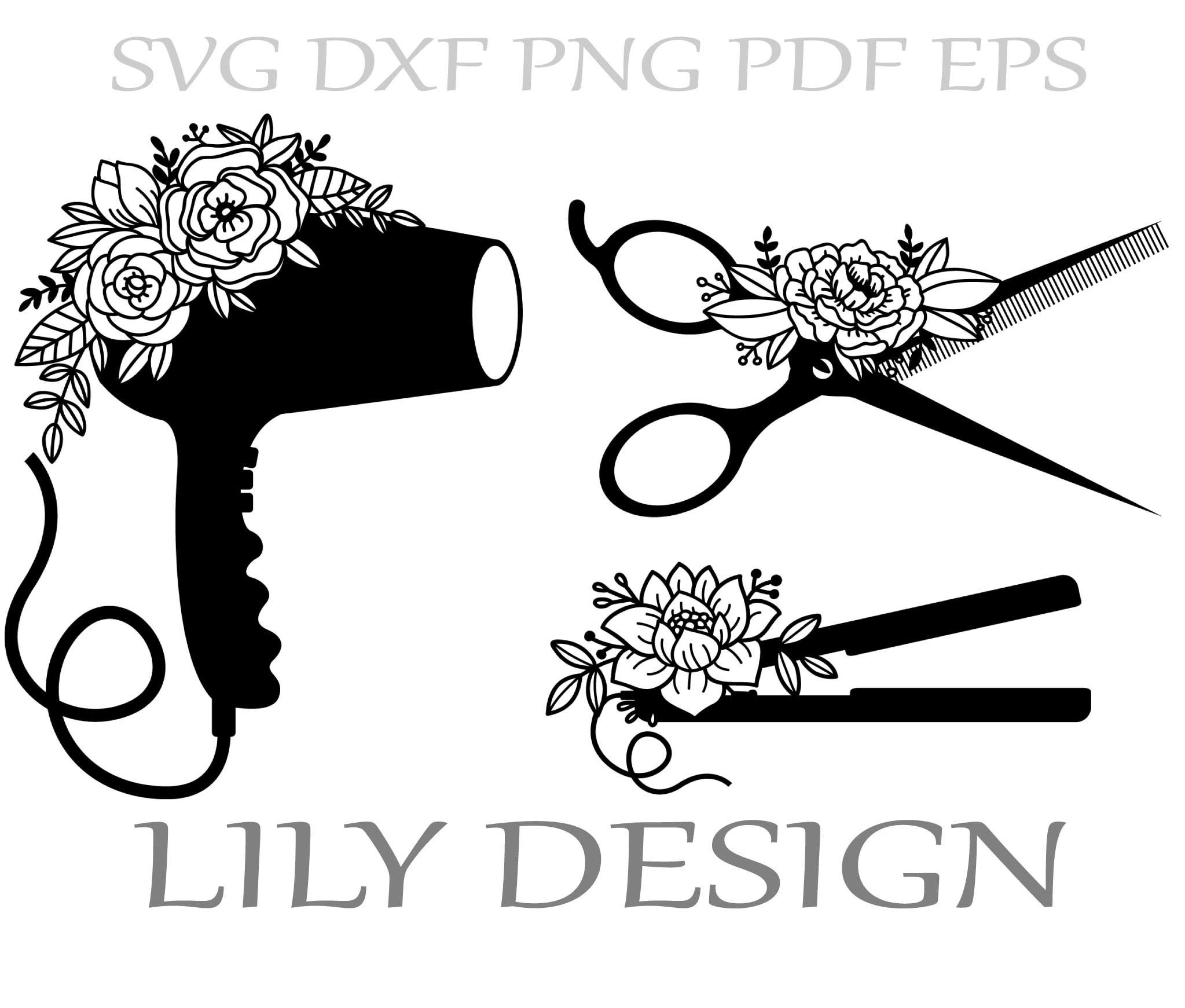 Papercraft Clip Art & Image Files Instant Download Frame Svg HAIR ...