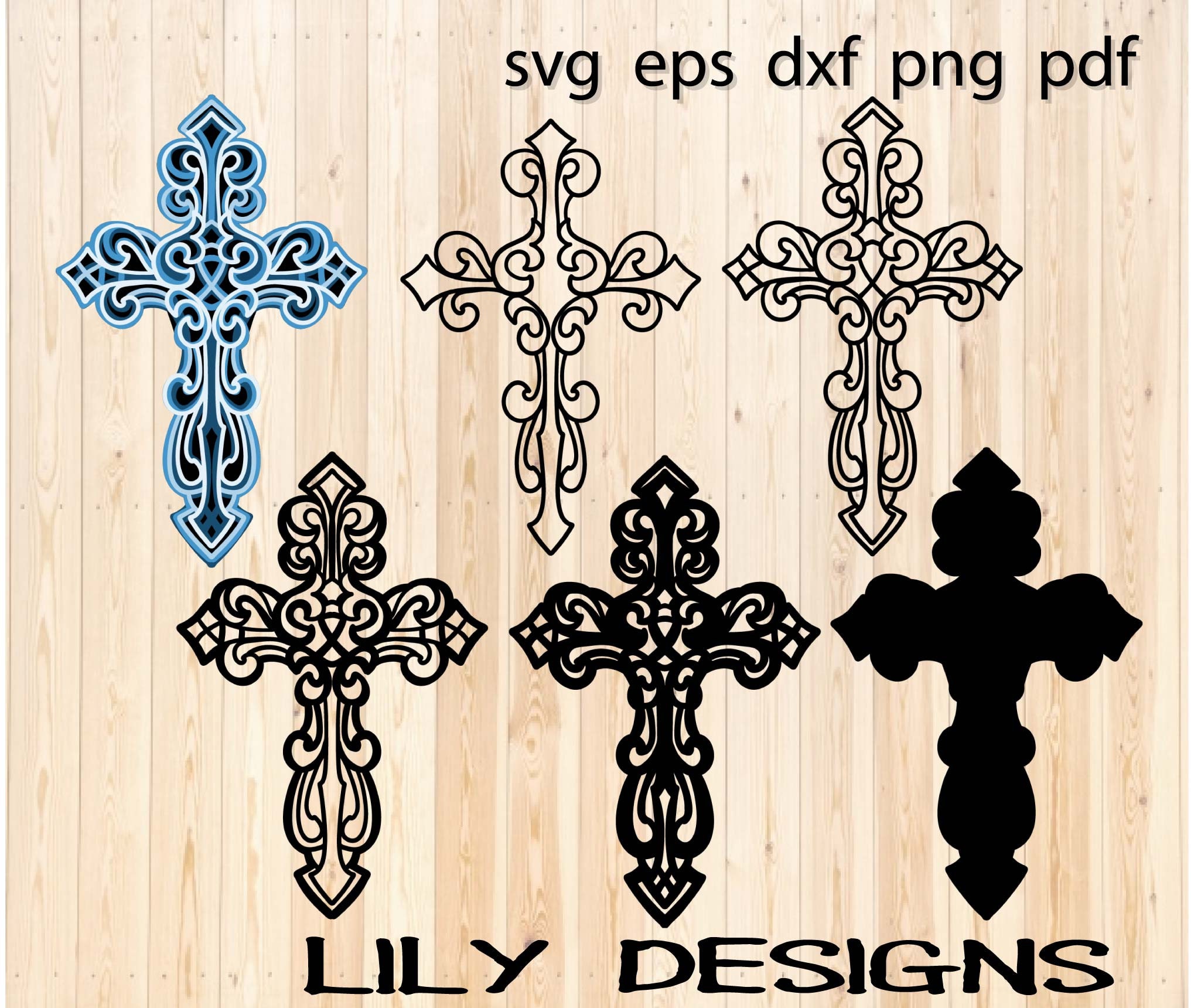 Cruz en capas SVG Mandala en capas dxf - Etsy México