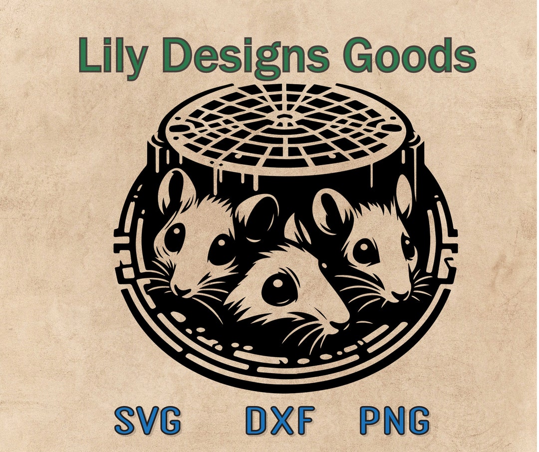 Rat Svg, Mouse Svg, Rat Vector, Sewer Rat, Sewer Animal Svg, Trash ...