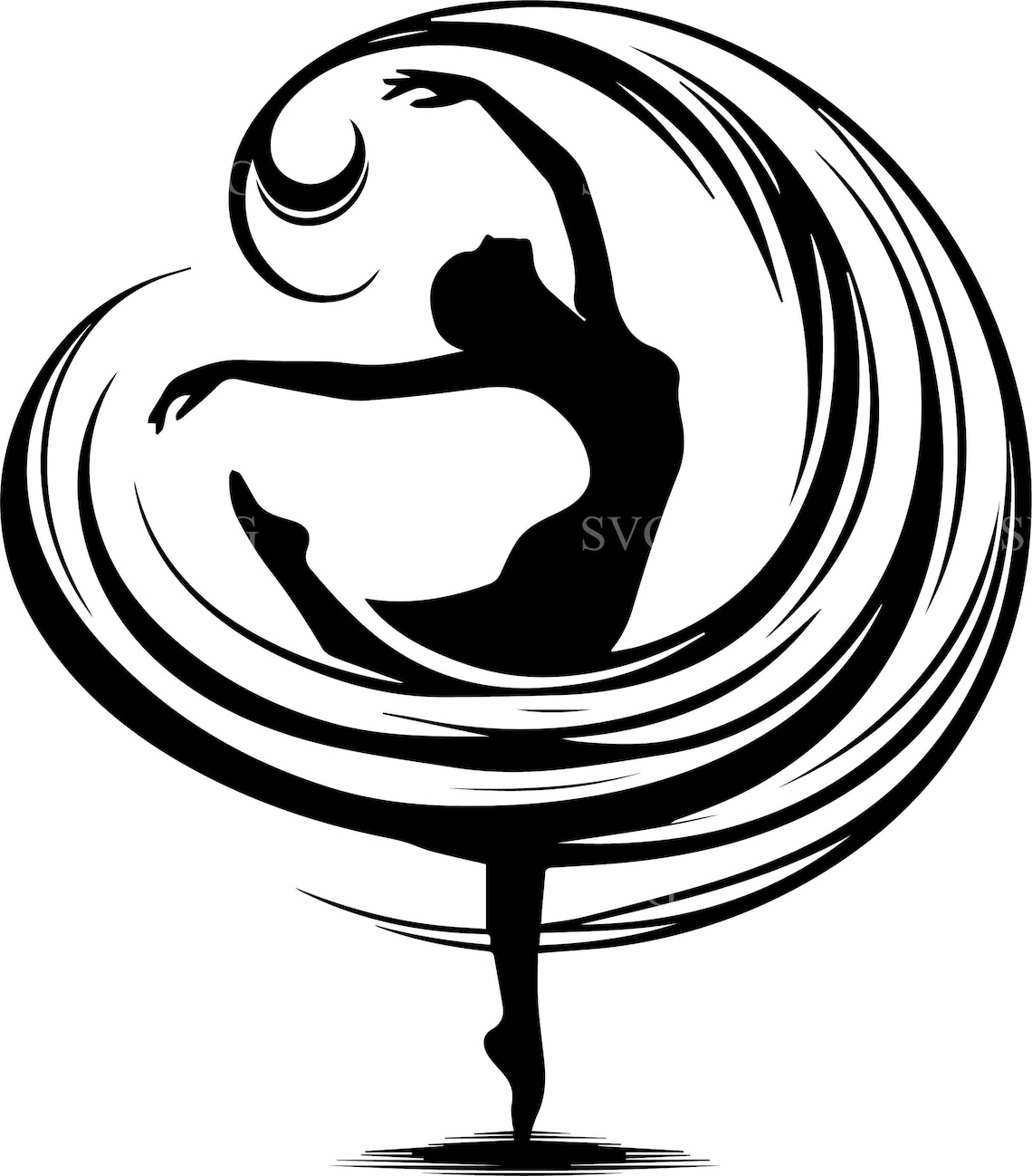 7 Graceful Dancer Silhouette – 7 Dance SVG Cut File – Cricut Design for ...