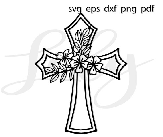 Headstone Cross Clipart Vector