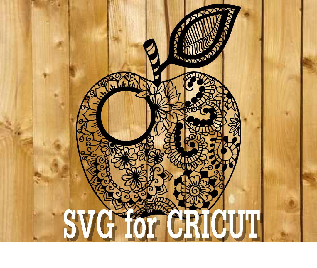 Apple Svg Apple Mandala Svg Teacher Svg Teacher Mandala - Etsy