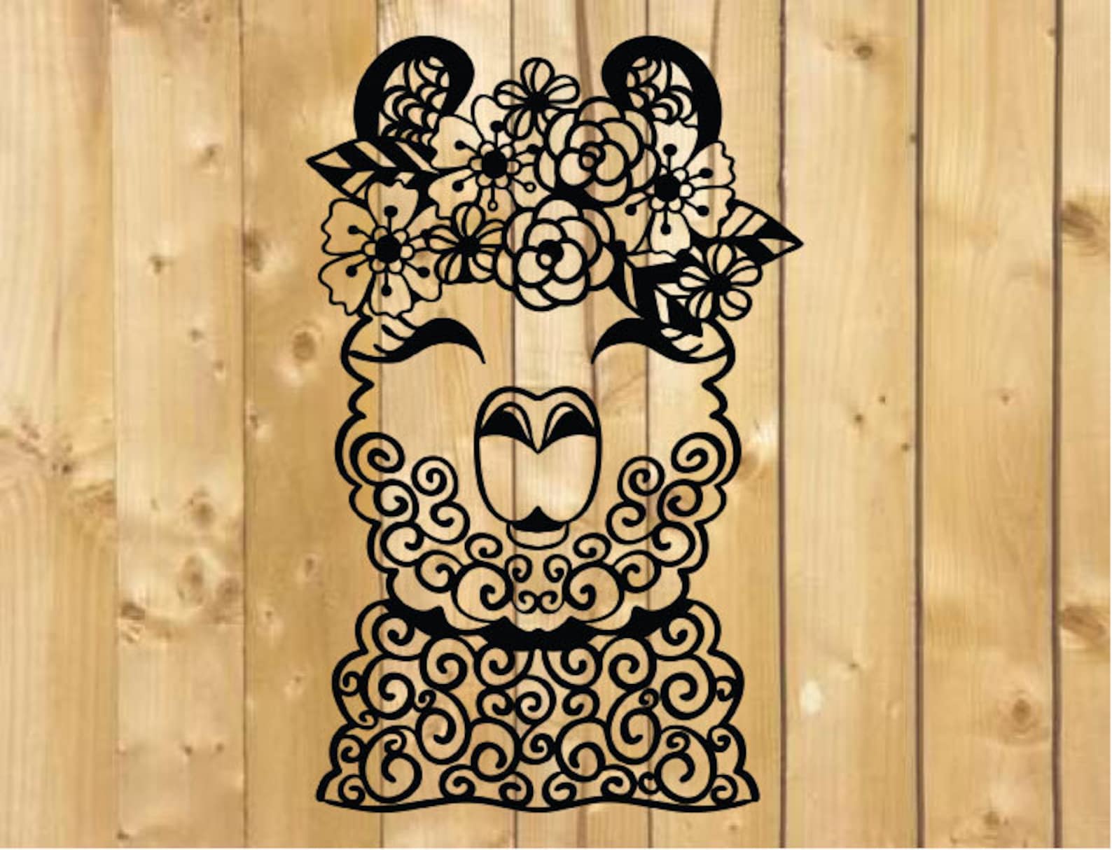 LLAMA Mandala Svg / Zentangle LLAMA Svg / Intricate Svg File / - Etsy