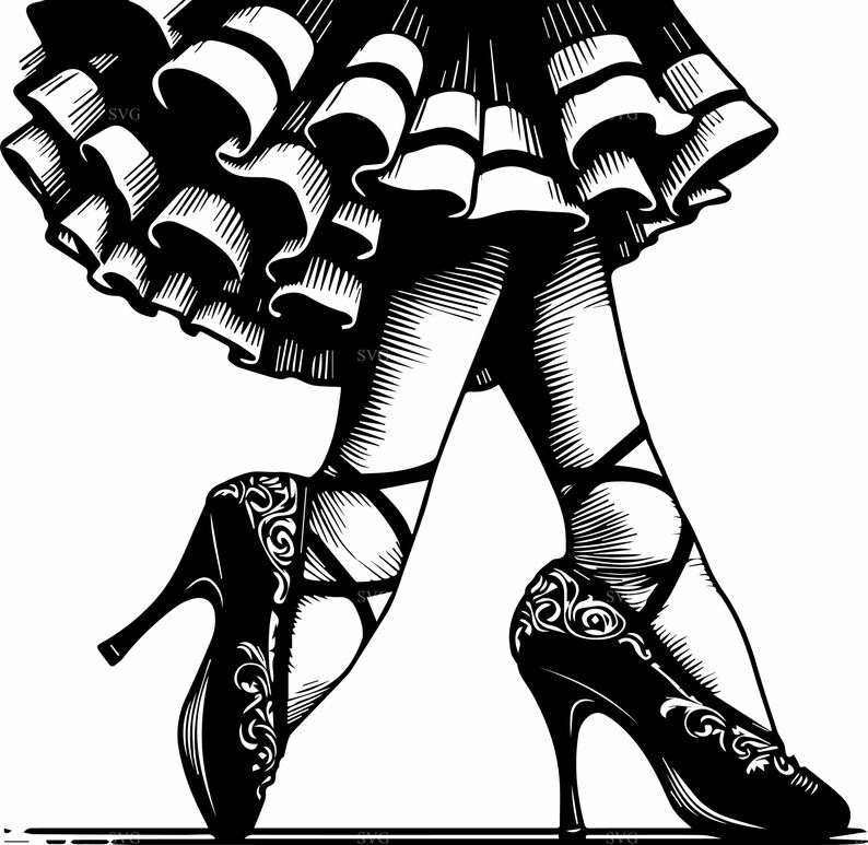 5 Dancing Heels SVG – Elegant Shoes Cut Files (digital Download) - Etsy