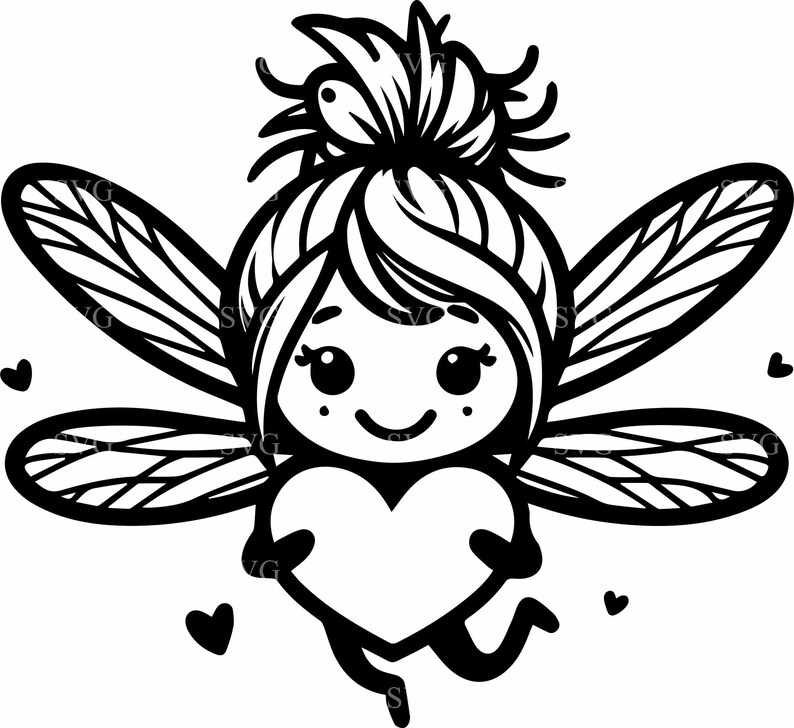Archivo SVG de 4 libélulas (4 cortes): adorable insecto volador con un ...