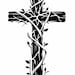 Rustic Cross SVG 7 Cut File - Weathered Wooden Cross With Ivy Vines ...