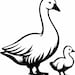 Goose and Gosling SVG 7 Cut File | Farm Animal Silhouette Art | Mother ...