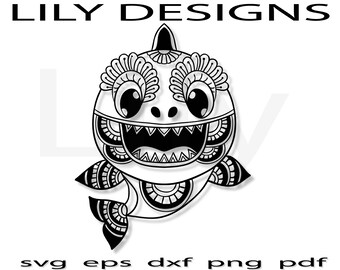 Zentangle Shark - Etsy