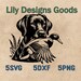 Hunting Dog With Duck SVG, DXF, PNG Detailed Retriever Cut Files for ...