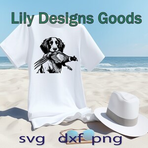 English Springer Spaniel Svg Pheasant Hunter PNG DXF Bird Dog Hunting ...