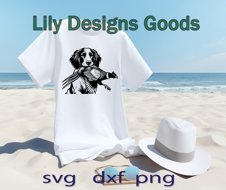 English Springer Spaniel Svg Pheasant Hunter PNG DXF Bird Dog Hunting ...