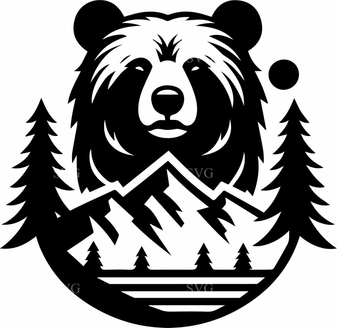 4 Wilderness Scene – 4 Bear Mountain SVG Cut File – Nature Cricut ...