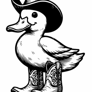 6 Cowboy Duck SVG – Funny Western Farm Animal Cut File (digital ...