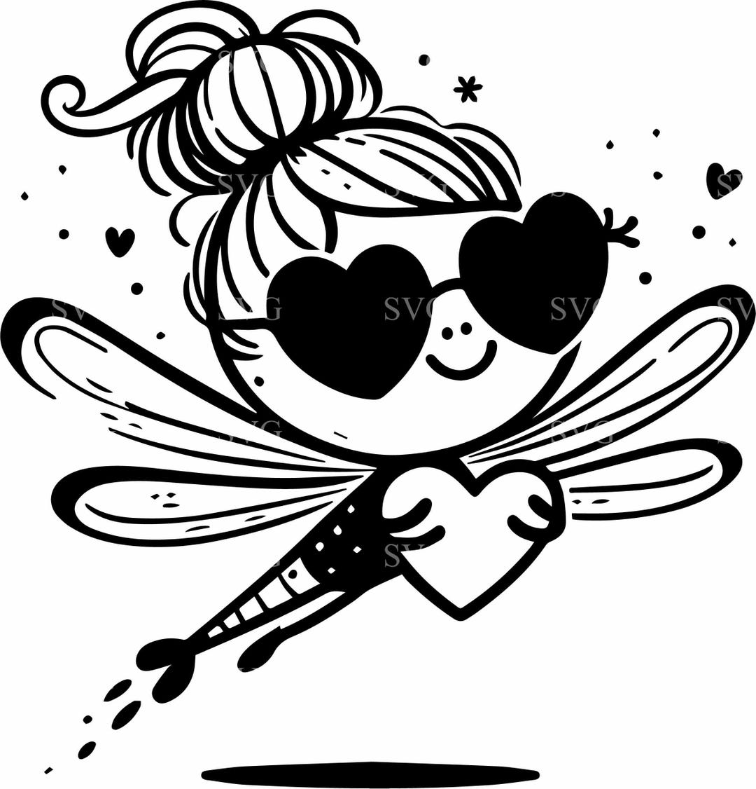 Archivo SVG de 4 libélulas (4 cortes): adorable insecto volador con un ...