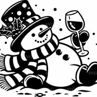 Cute Boy Snowman SVG Cut File & Clipart - Includes Limited Commercial ...