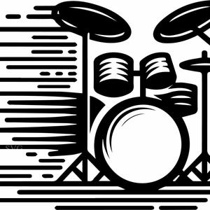 4 Percussion Kit Design – 4 Drum Set SVG Cut File – Musical Instrument ...