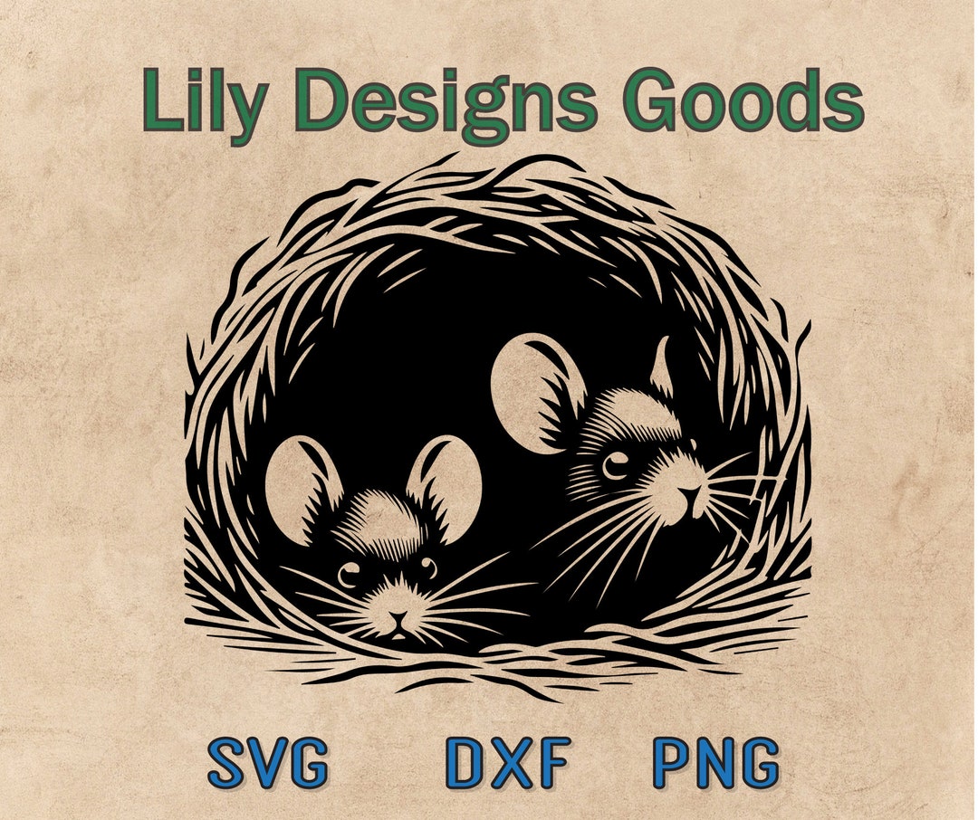 Mice Svg Hole Svg Mouse PNG Life DXF Glowforge Farmhouse Decor Engraved ...