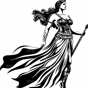 4 Greek Warrior Goddess SVG: Mythological Cricut Design - Etsy