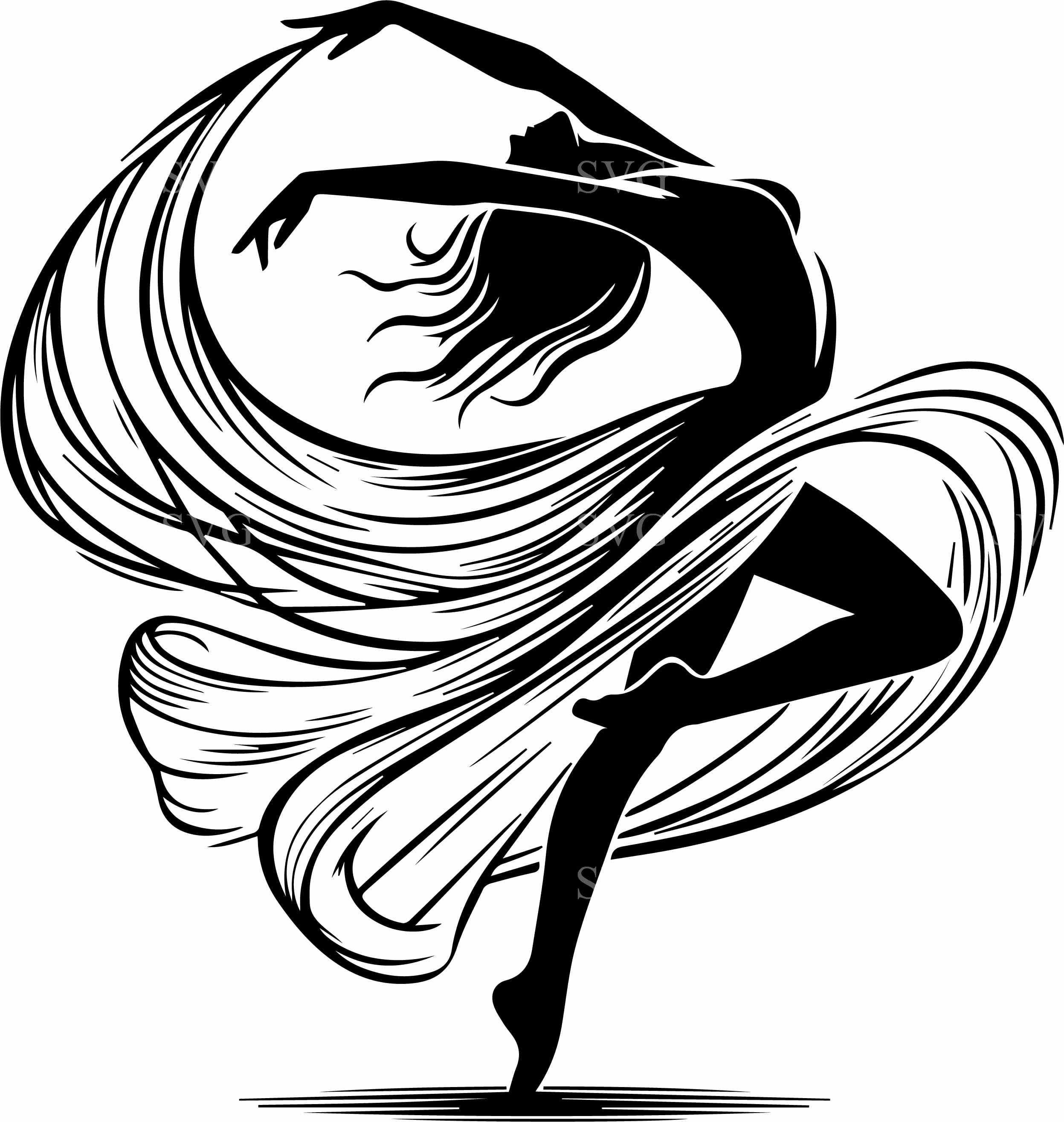 7 Graceful Dancer Silhouette – 7 Dance SVG Cut File – Cricut Design for ...
