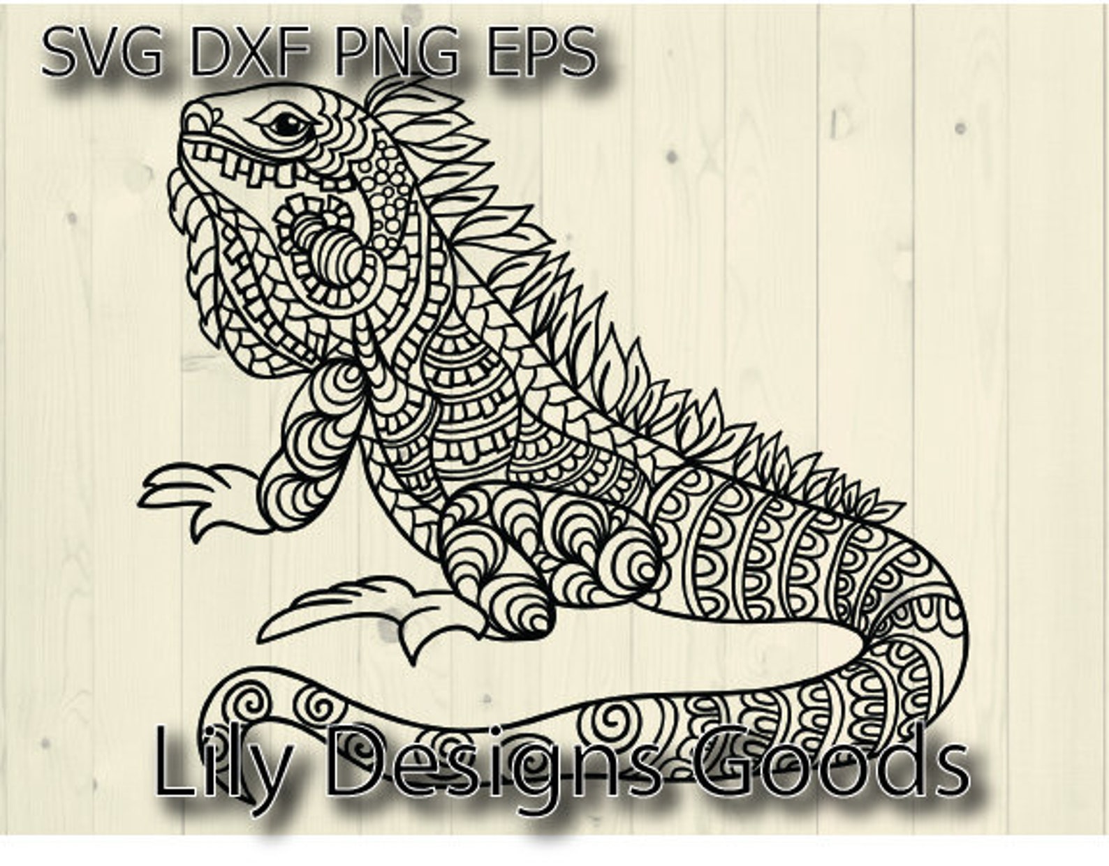 IGUANA svg Mandala lizard SVG gecko svg | Etsy