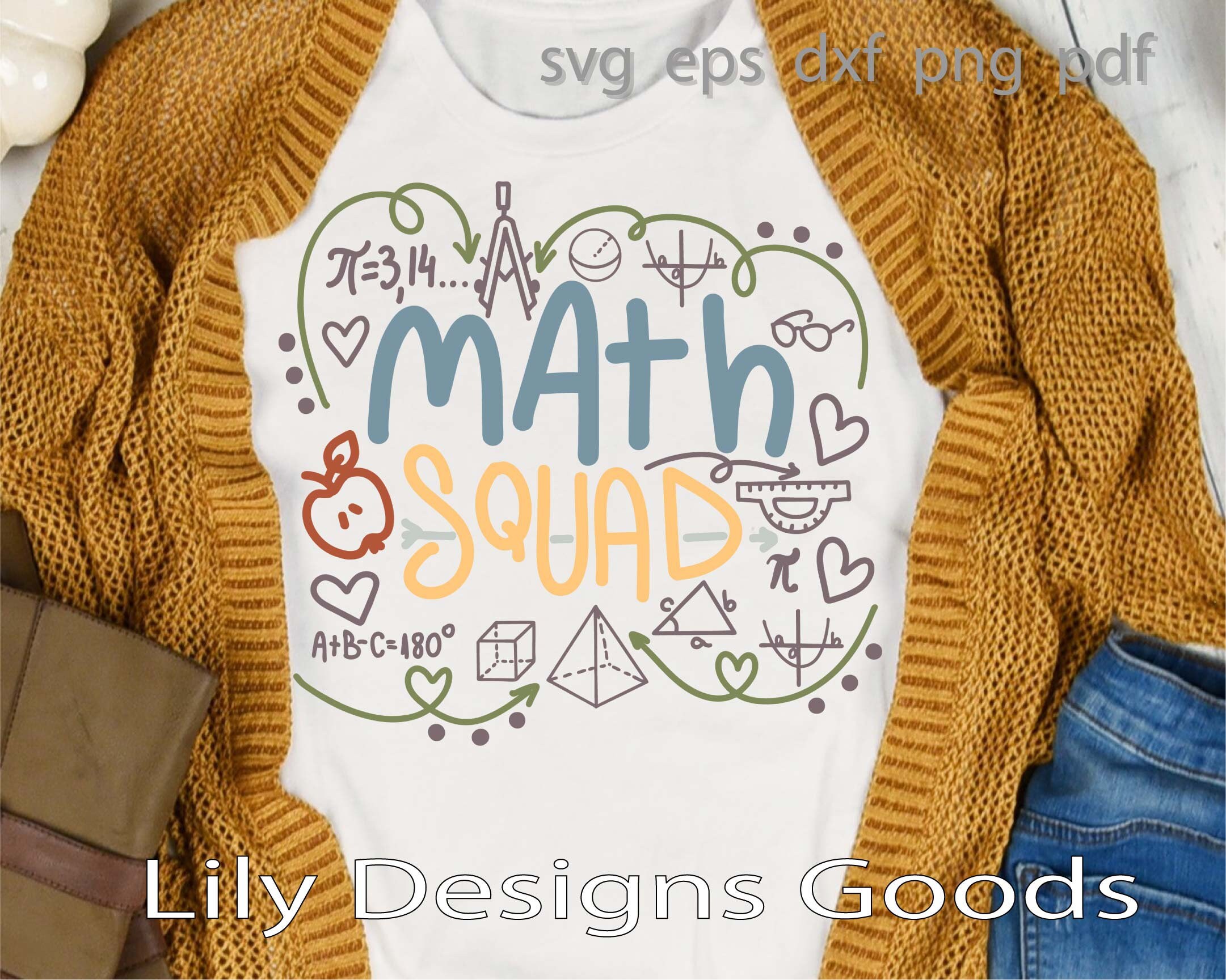 Math Squad Svg Teacher Svg Cut File Math Svg Math Svg | Etsy