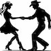 Western Dance SVG, 6 Cowboy Cowgirl Line Dance Silhouette, Country ...
