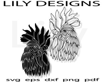 Rooster Face Svg - Etsy