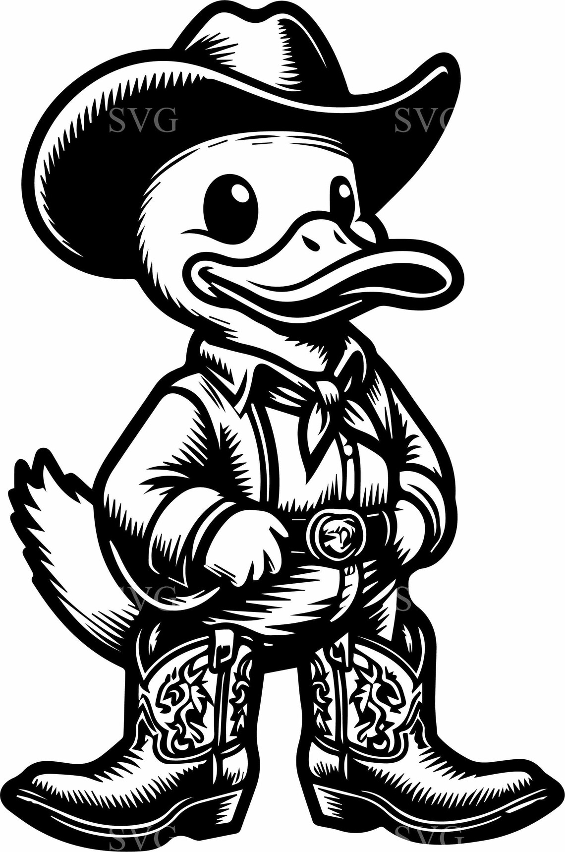 6 Cowboy Duck SVG – Funny Western Farm Animal Cut File (digital ...