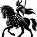 5 Valkyrie Warrior on Horse SVG 5 Cut File - Fierce Norse Woman With ...
