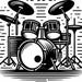 4 Percussion Kit Design – 4 Drum Set SVG Cut File – Musical Instrument ...